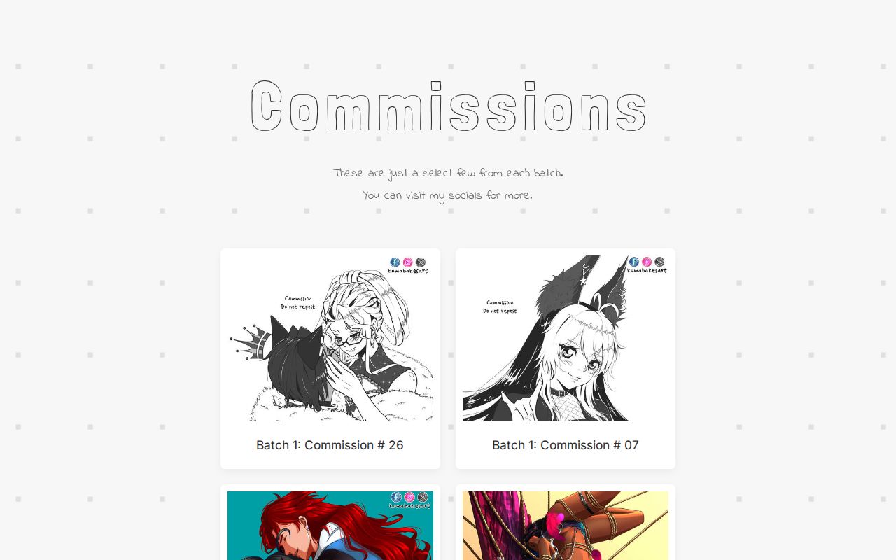 commission page